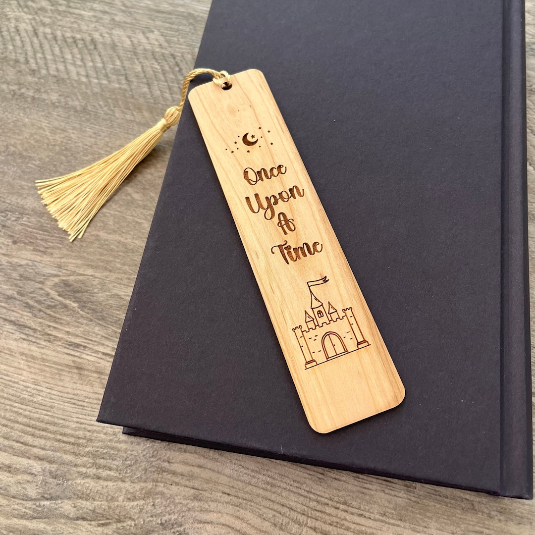 Once Upon a Time - Engraved Wood Bookmark With Optional Personalization ...
