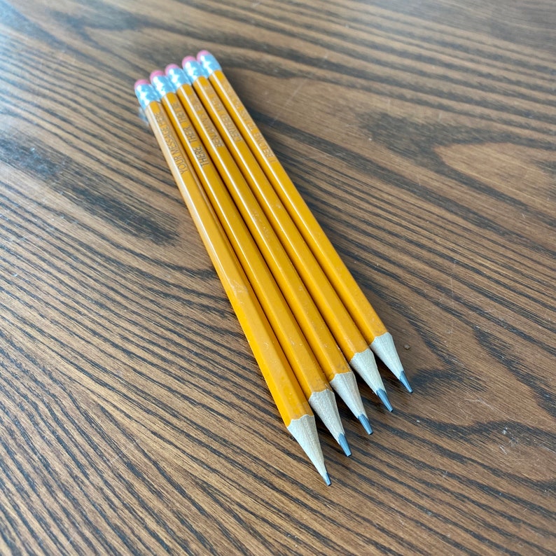 Personalized #2 Pencils - Engraved Custom Text Pencils With Rubber ...