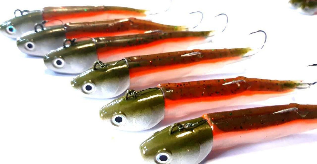 Handmade Rubber Silicon Fishing Lure With Assist Hook and Jighead 120g ...