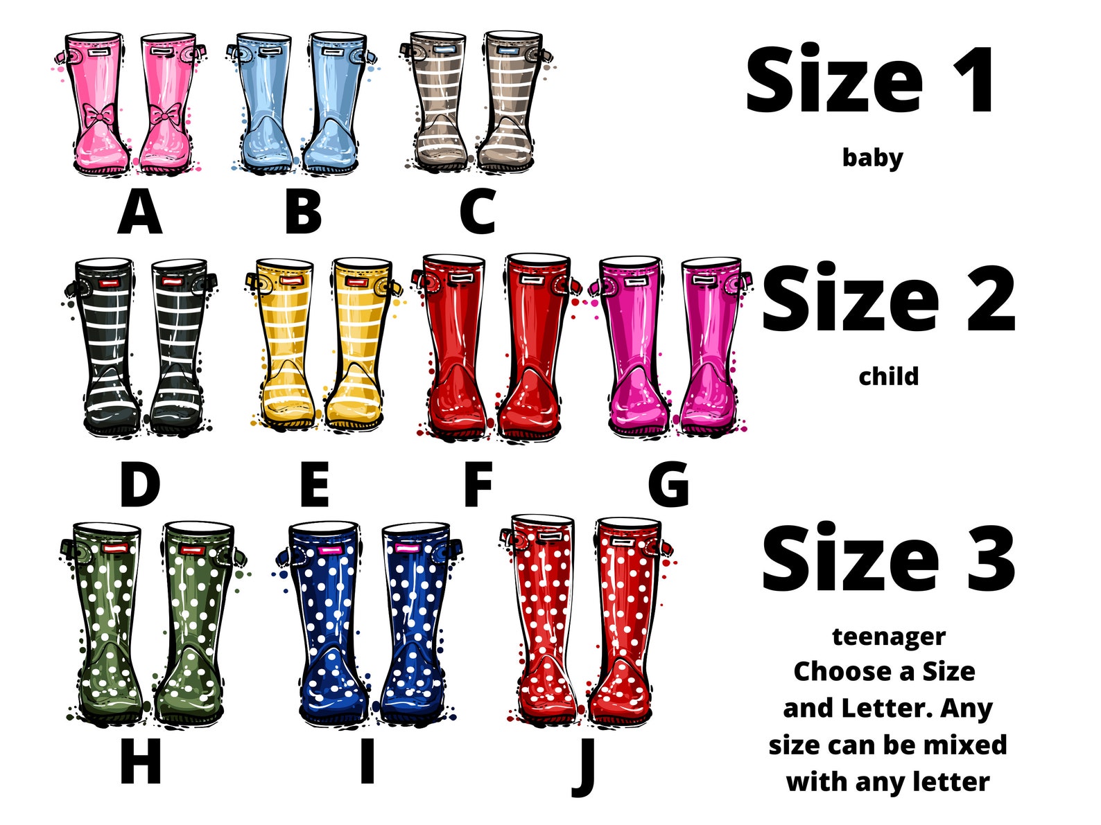 Personalised Family Wellies Print a Gift for a New Home. Custom Welly ...