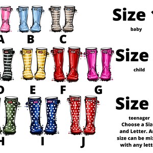 Personalised Family Wellies Print a Gift for a New Home. Custom Welly ...
