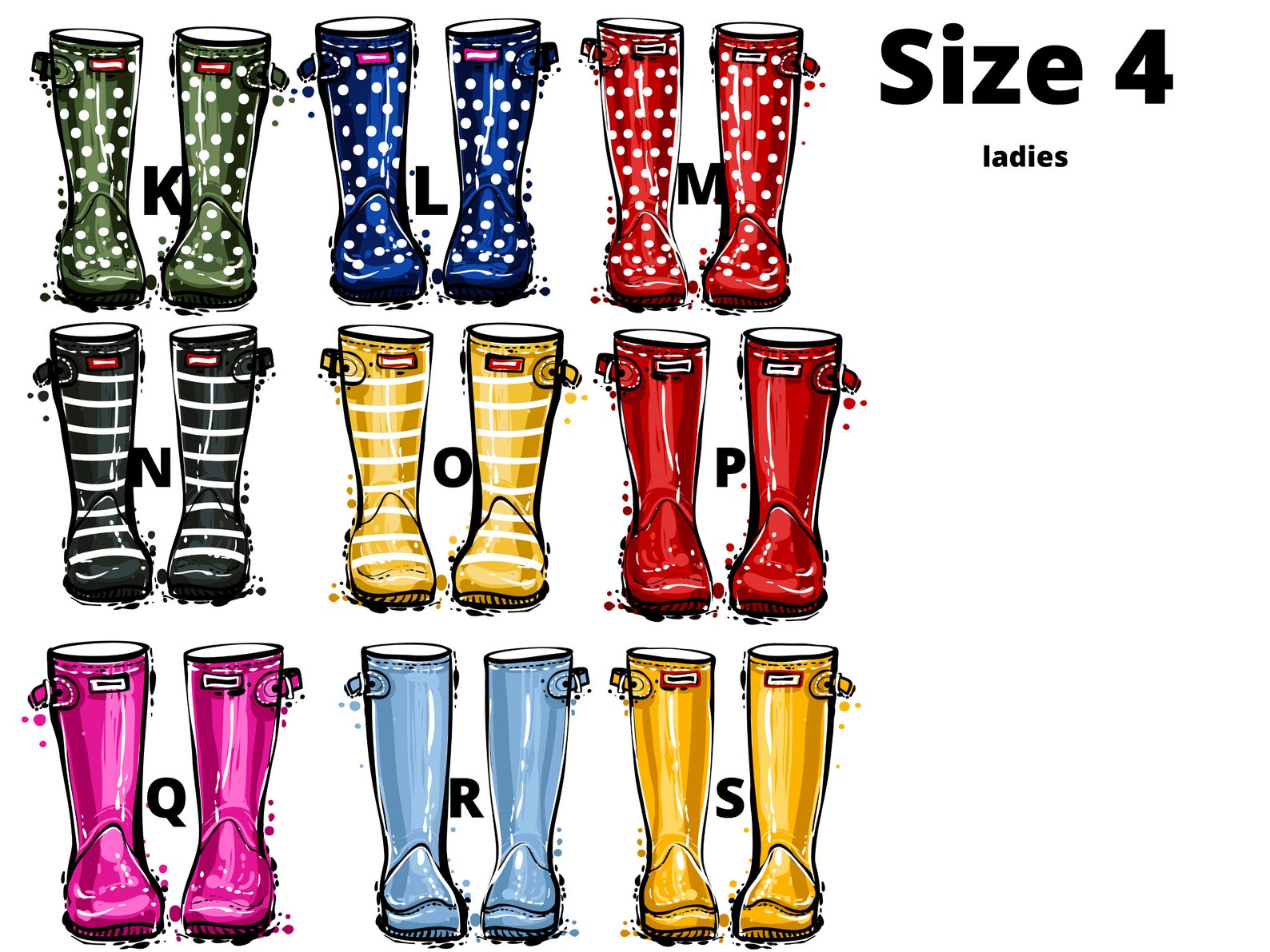 Personalised Family Wellies Print a Gift for a New Home. Custom Welly ...