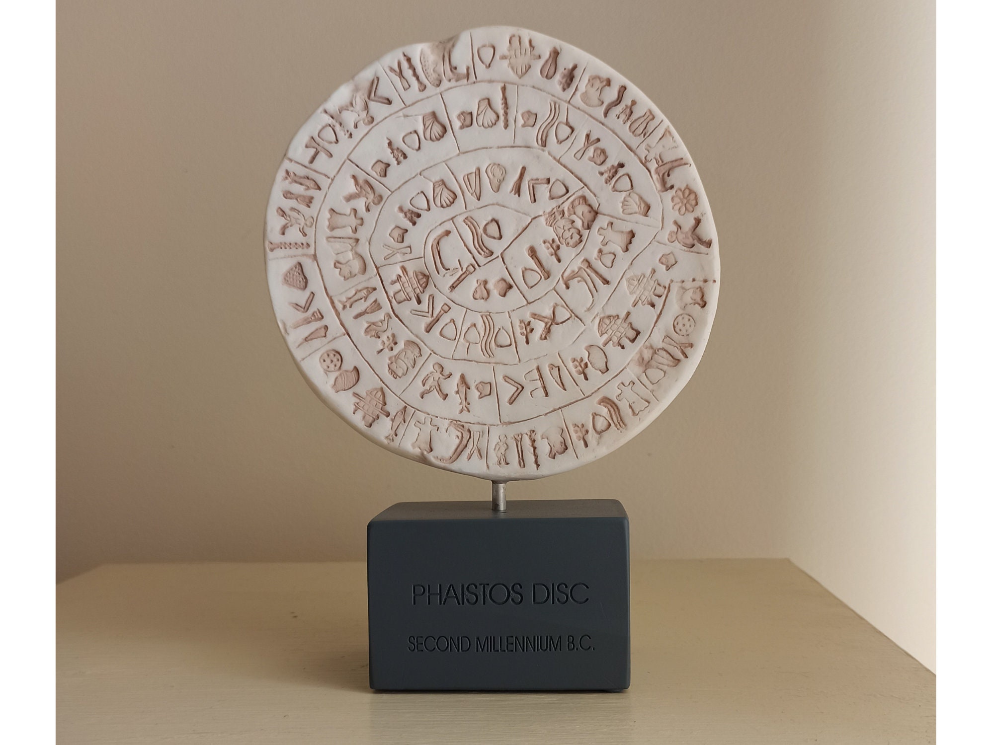 Table Sculpture Phaistos Disc Ancient Greek Art - Etsy