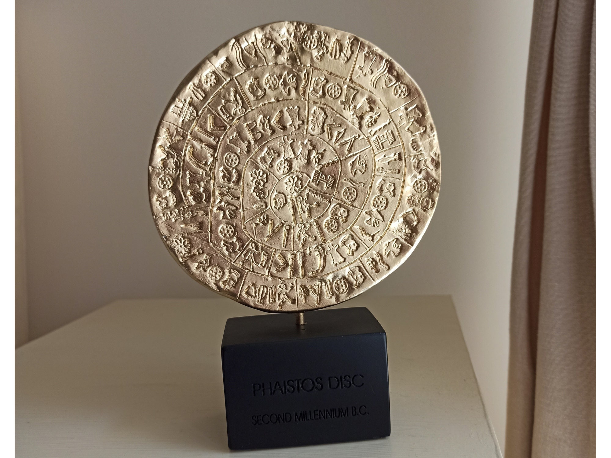 Modern Sculpture Phaistos Disc Greek Handmade Pop Art Table - Etsy