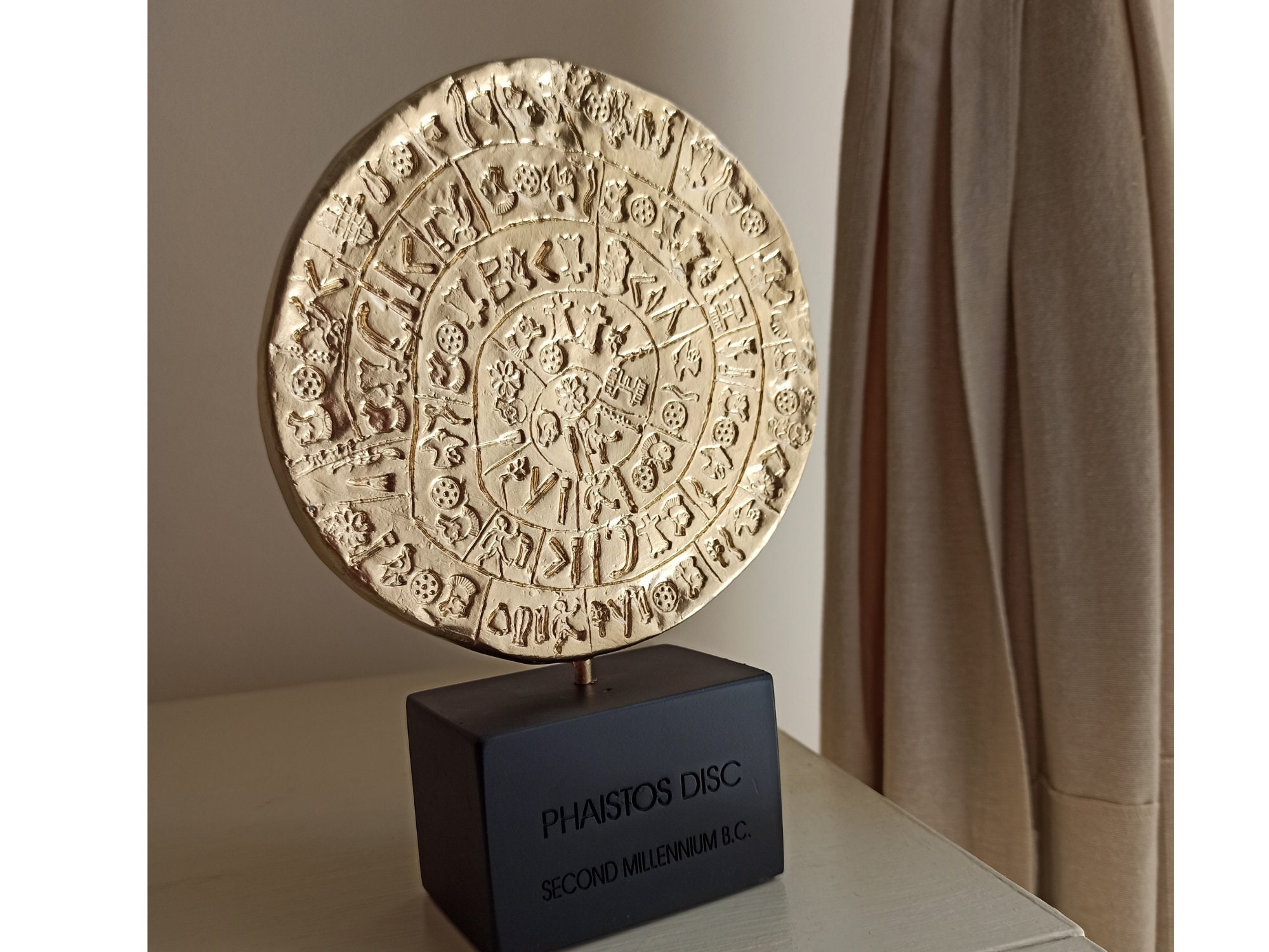 Modern Sculpture Phaistos Disc Greek Handmade Pop Art Table - Etsy