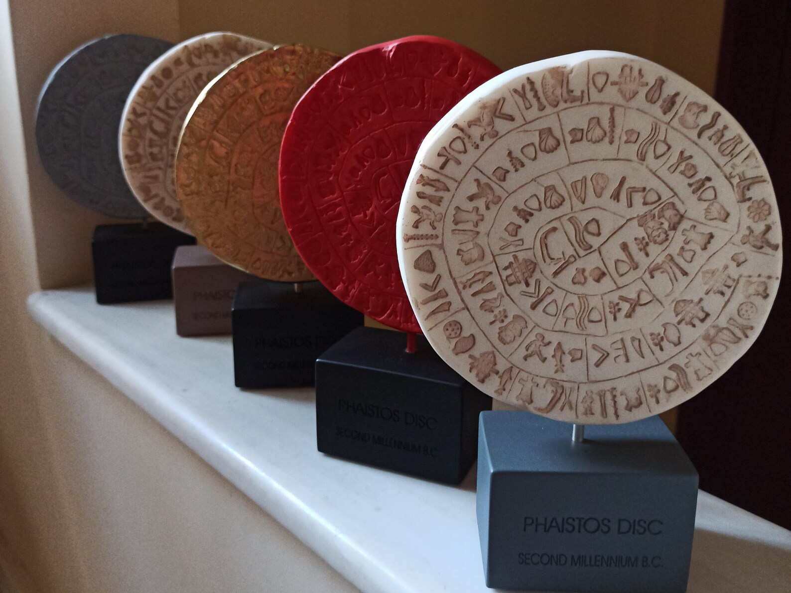 Table Sculpture Phaistos Disc Ancient Greek Art - Etsy