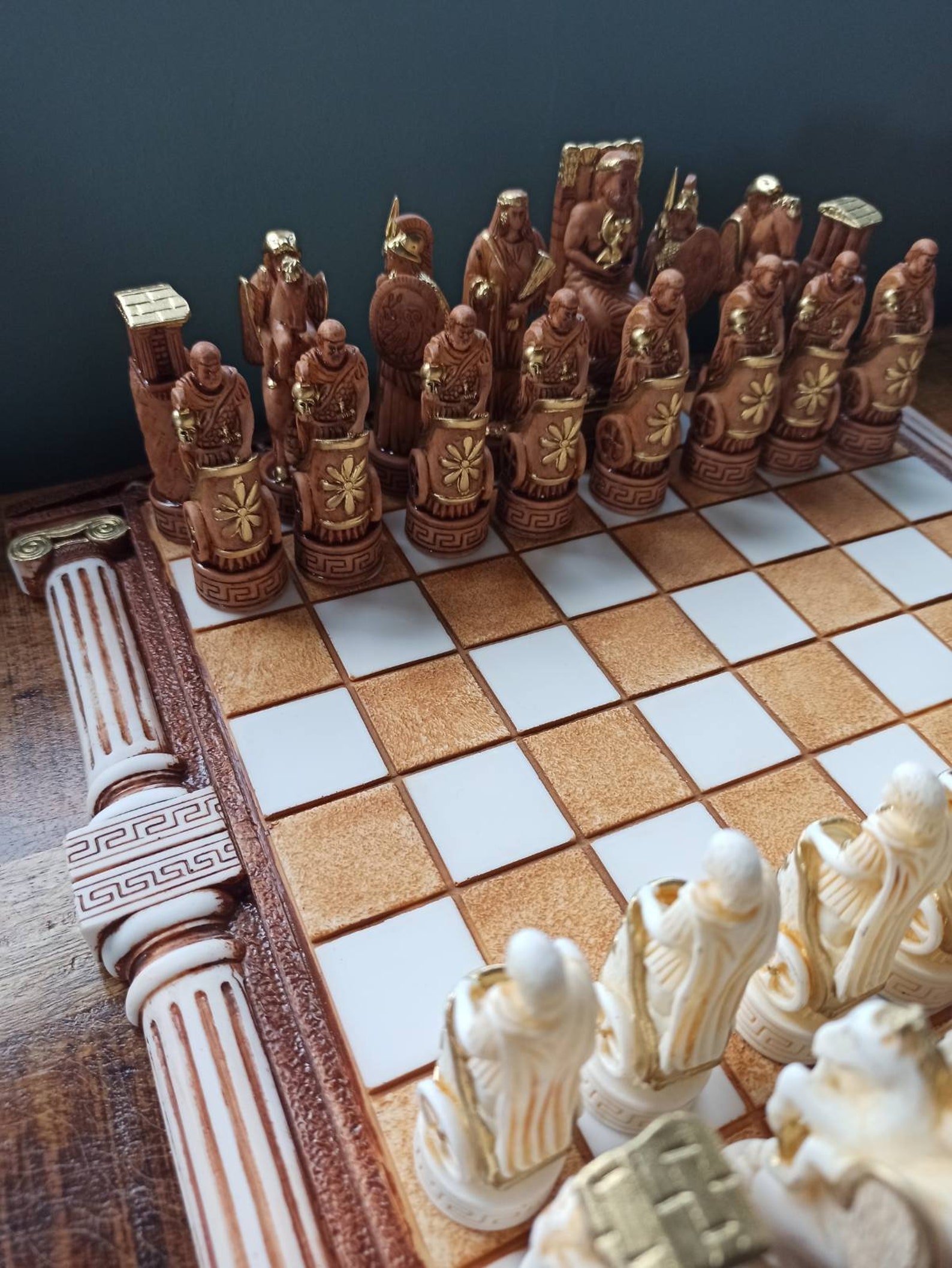 Chess Board, Ancient Greek Art, Greek Mythology Gods - Etsy