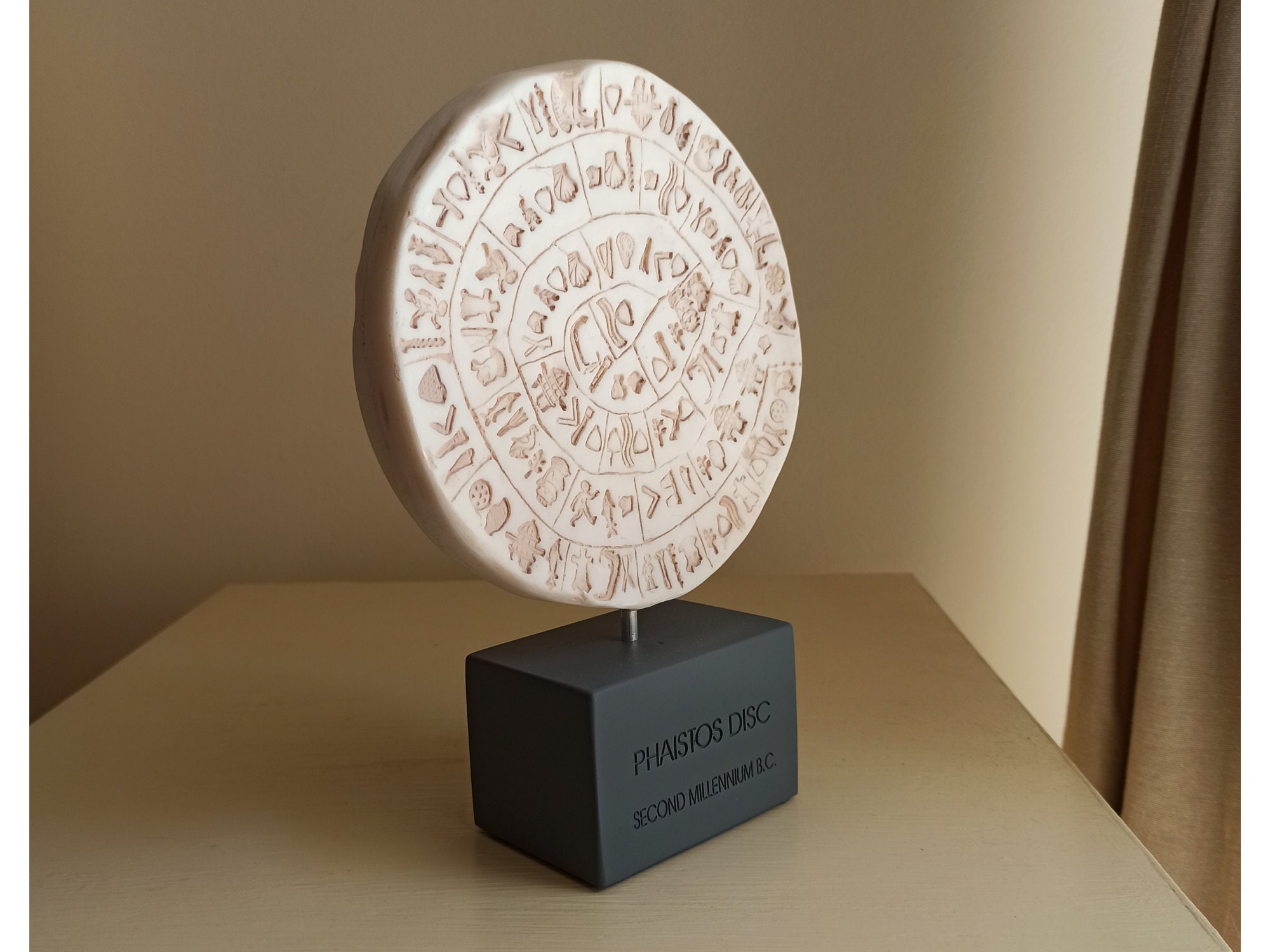 Table Sculpture Phaistos Disc Ancient Greek Art - Etsy