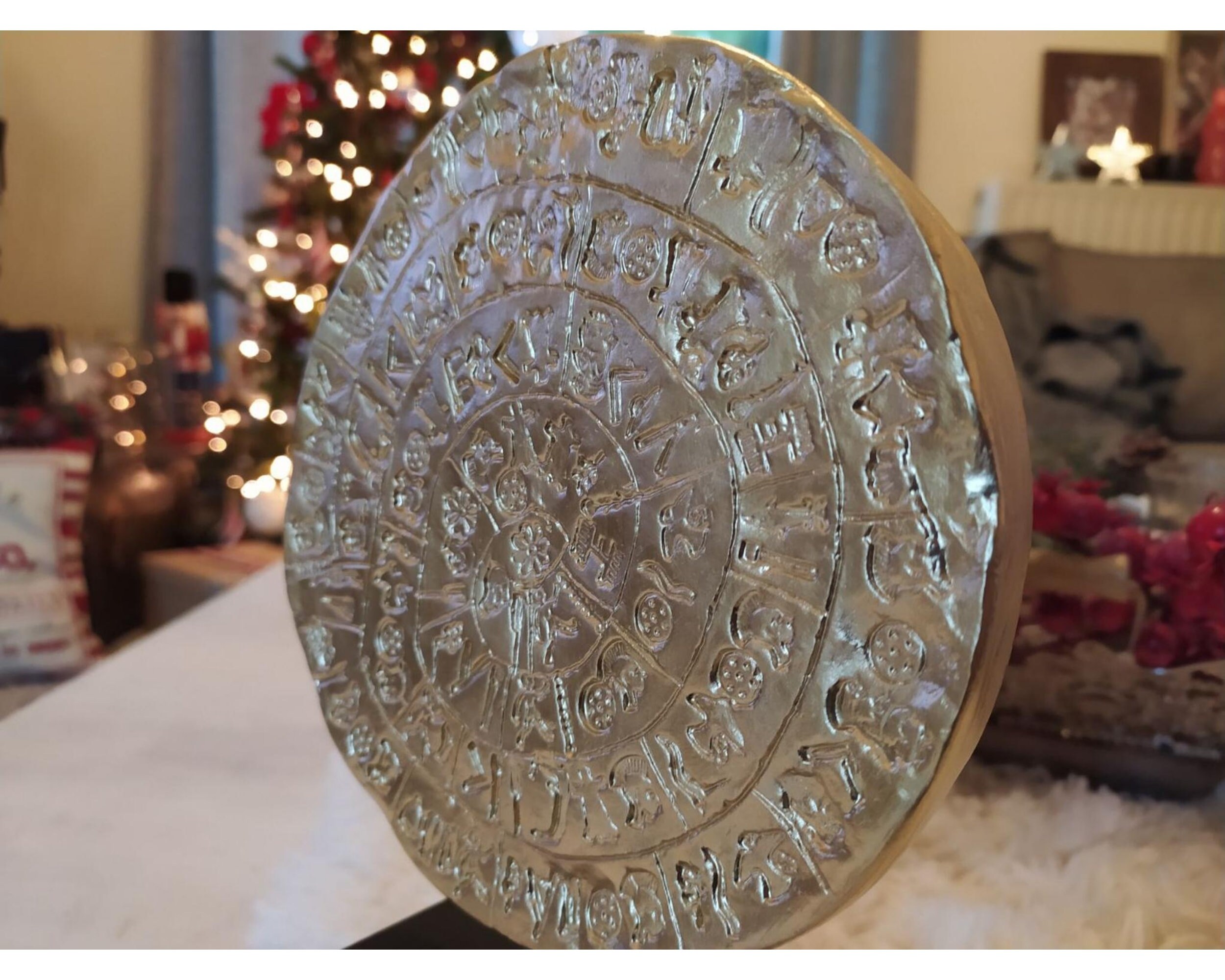 Modern Sculpture Phaistos Disc Greek Handmade Pop Art Table - Etsy