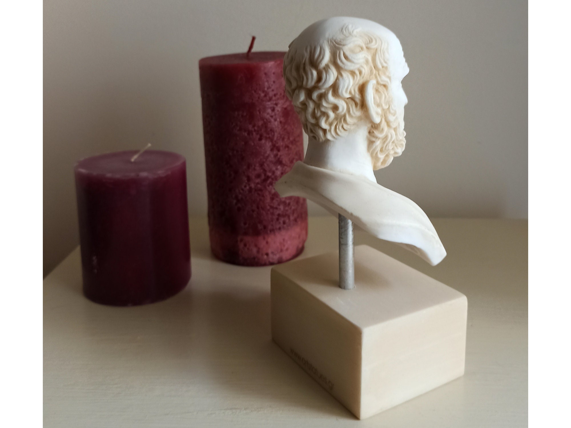 Greek Philosopher Hippocrates Head Table Sculpture Ancient - Etsy