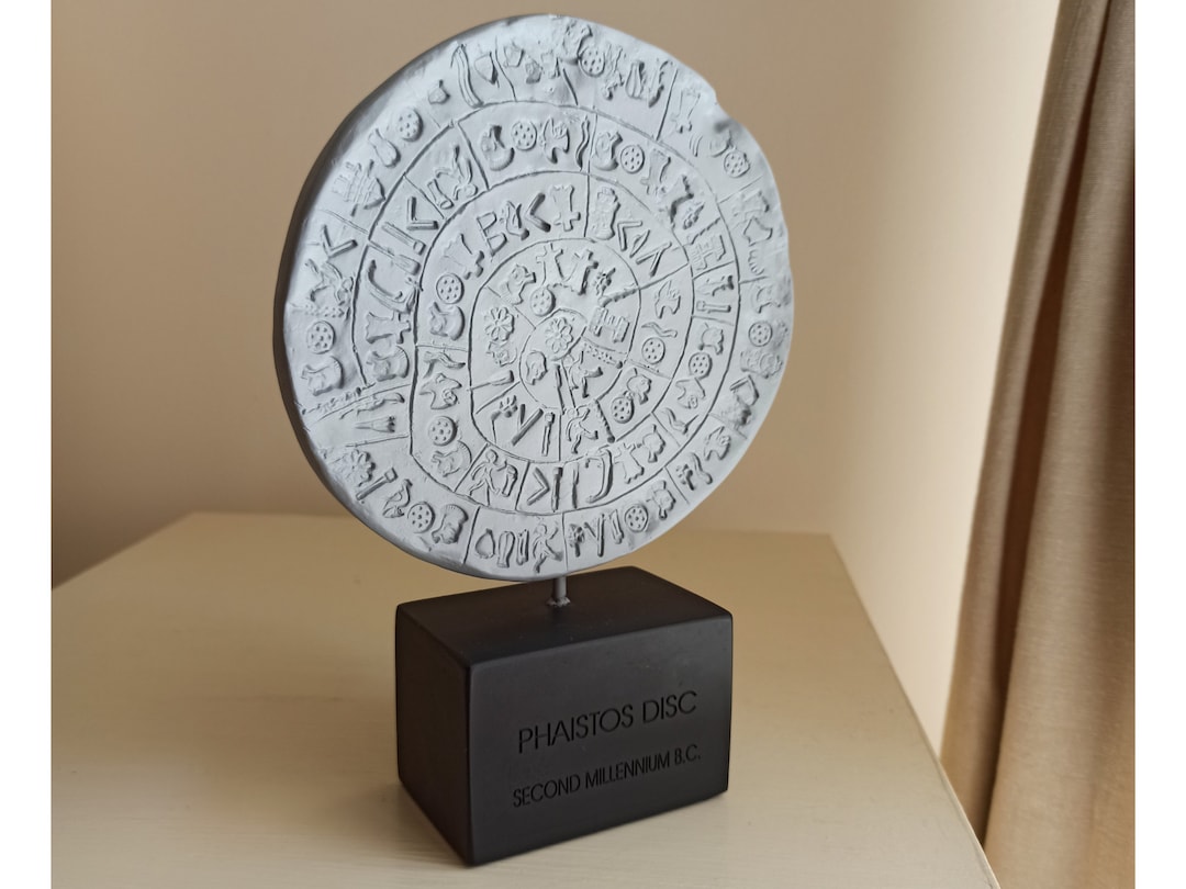 Ancient Greek Art, Pop Art Sculpture of Phaistos Disc - Etsy