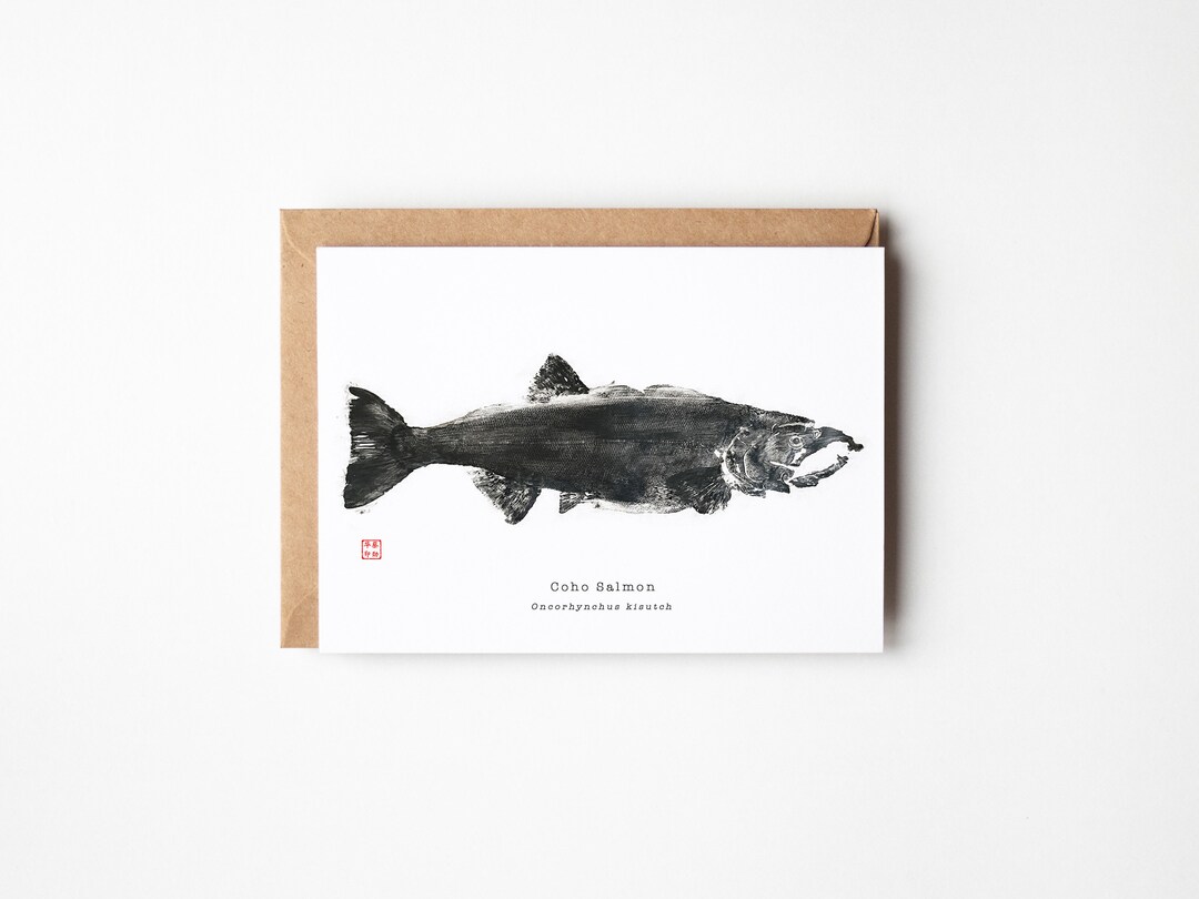 Fish Greeting Cards | Vintage Cards | Gyotaku Greeting Cards | Handmade ...