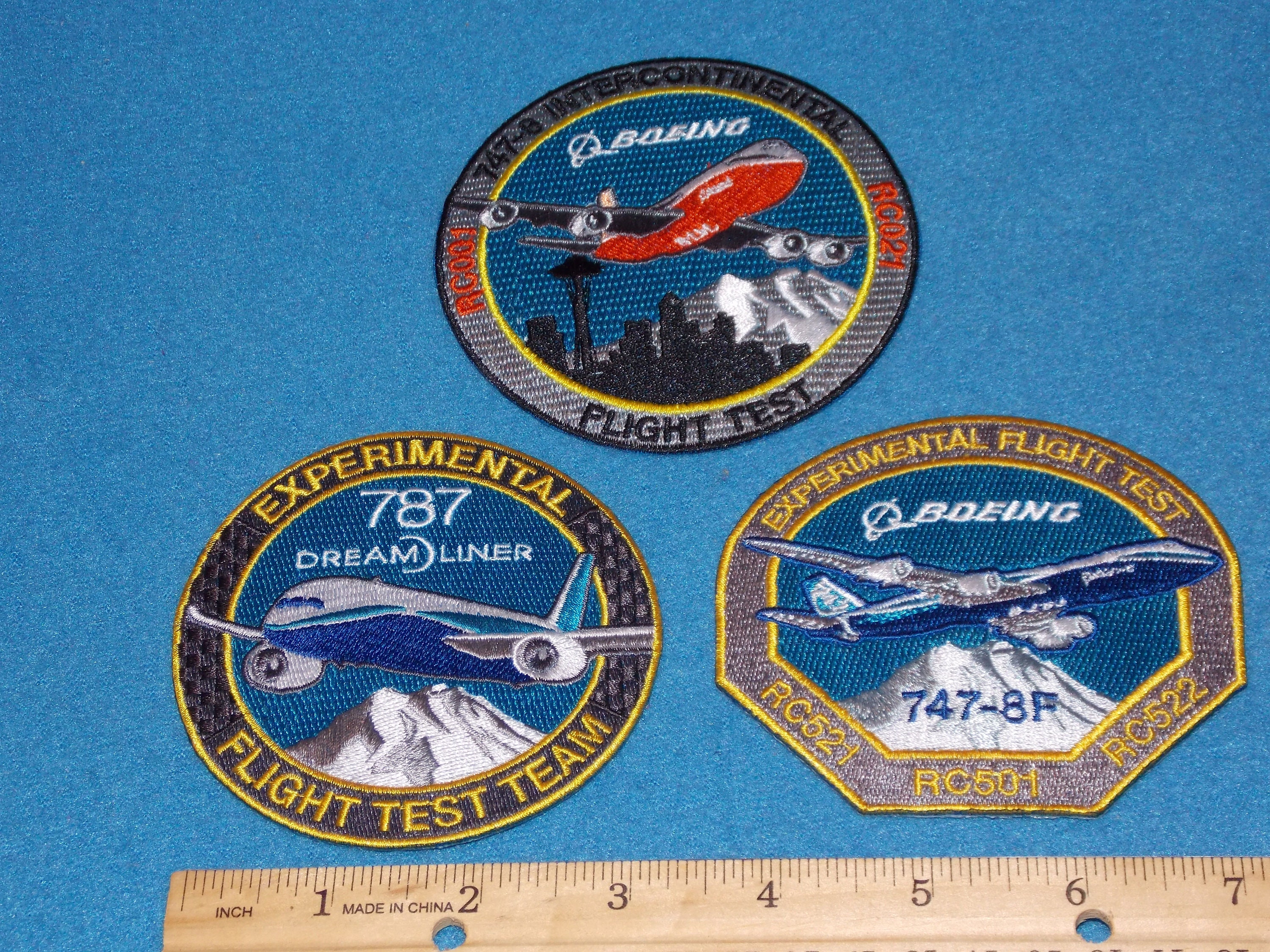 Lote de 3 DIFERENTES parches de vuelo de prueba de BOEING | Etsy