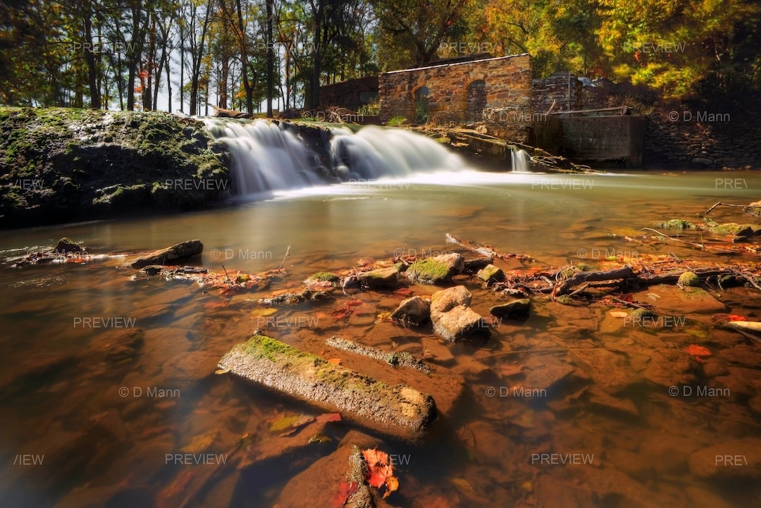 Digital Download Wall Art Photography. Old Mill Dam. Ruins of Dilday ...