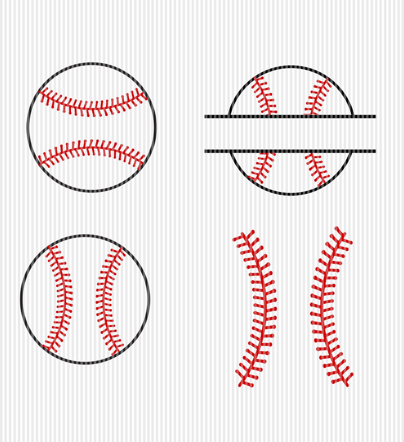 Baseball Stitches Svg, Baseball Monogram SVG, Baseball, Circut Cutting ...