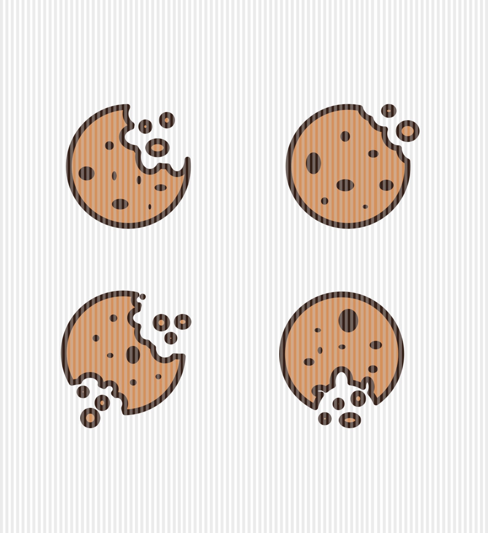 Chocolate Chip Cookies, Bitten Cookies Svg, Crumbs Svg, Chocolate Svg ...