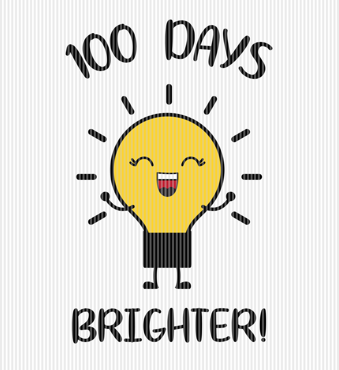 100 Days Brighter SVG, 100th Day of School Cut File, Kid's Sayings ...