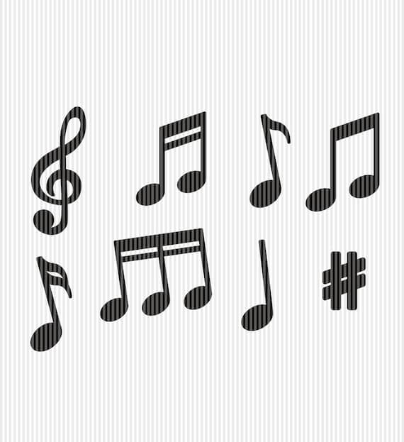 Musical notes svg Music svg Music icons svgBand svg Music | Etsy