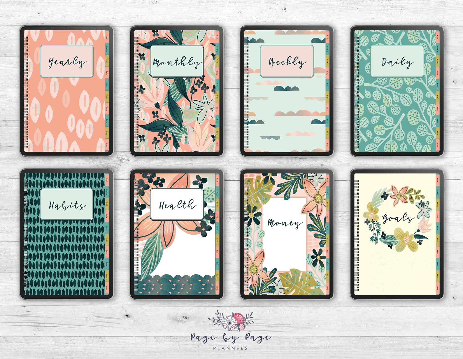 Tropical Boho Digital Planner Undated, Digital Planner iPad With ...