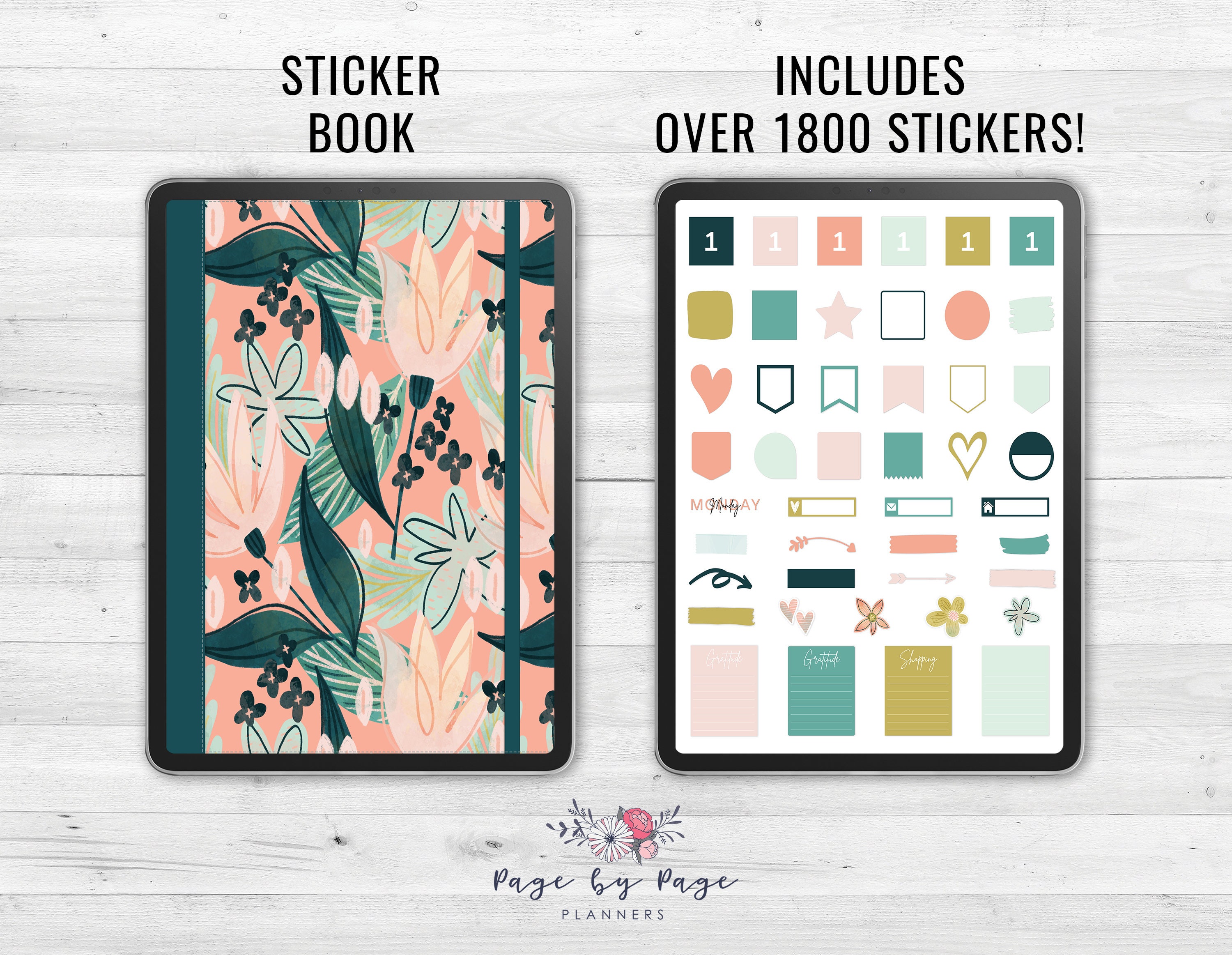 Tropical Boho Digital Planner Undated, Digital Planner iPad With ...