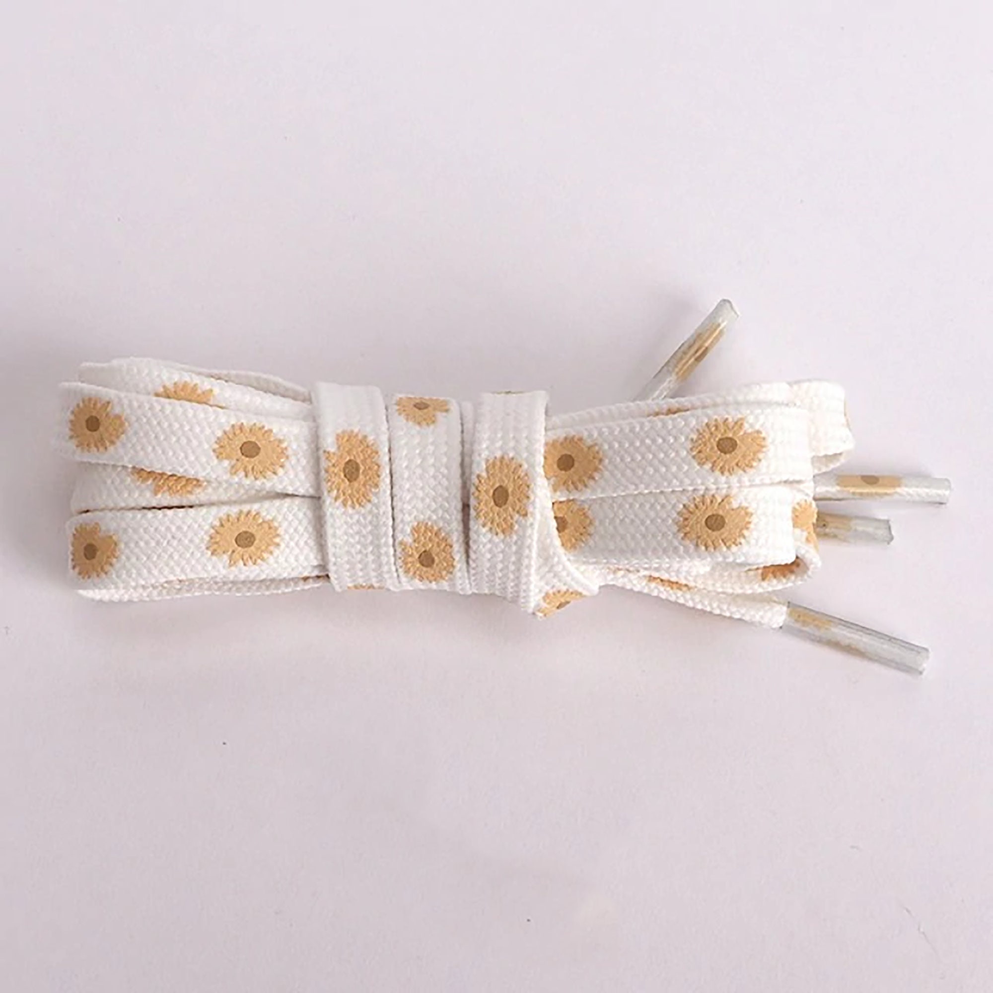 Flat Daisy Flower Pattern Shoe Laces Different Coloured Durable 100cm ...