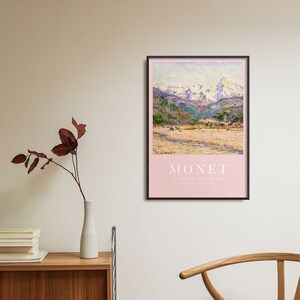 Monet Poster the Valley of the Nervia Claude Monet Print, Blush ...