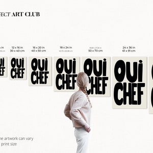 Yes Chef Poster, Kitchen Wall Art, Typography Poster, Trendy Wall Art ...