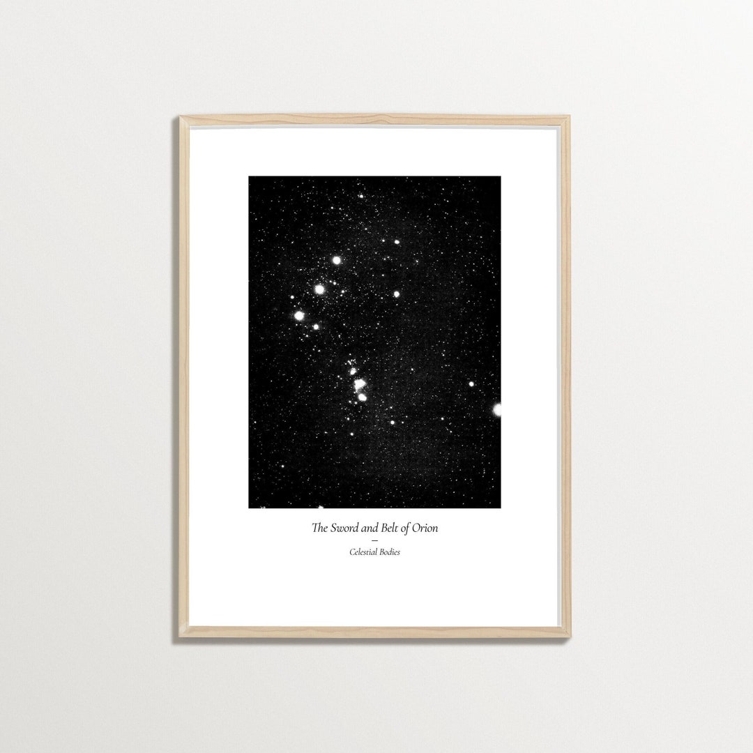 Orion Constellation Print the Sword and Belt of Orion Vintage Astronomy ...