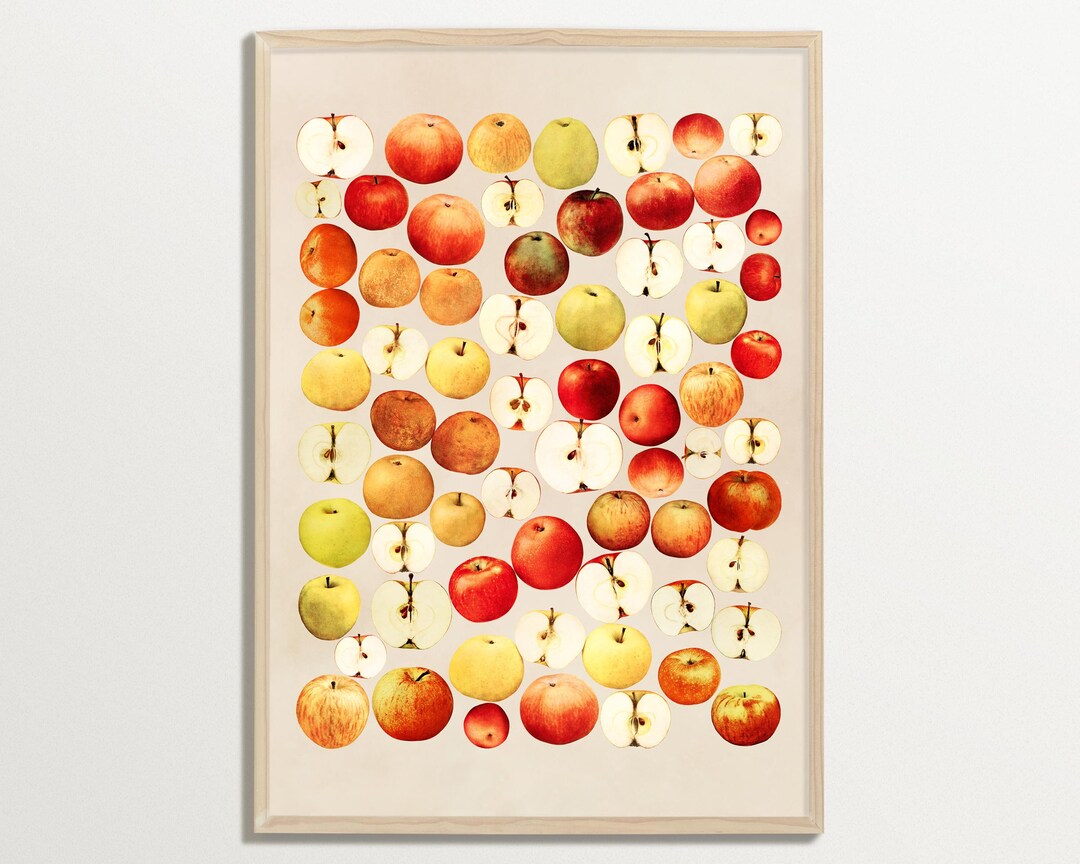 Kitchen Wall Art, Apple Poster Print, Vintage Wall Art - Etsy