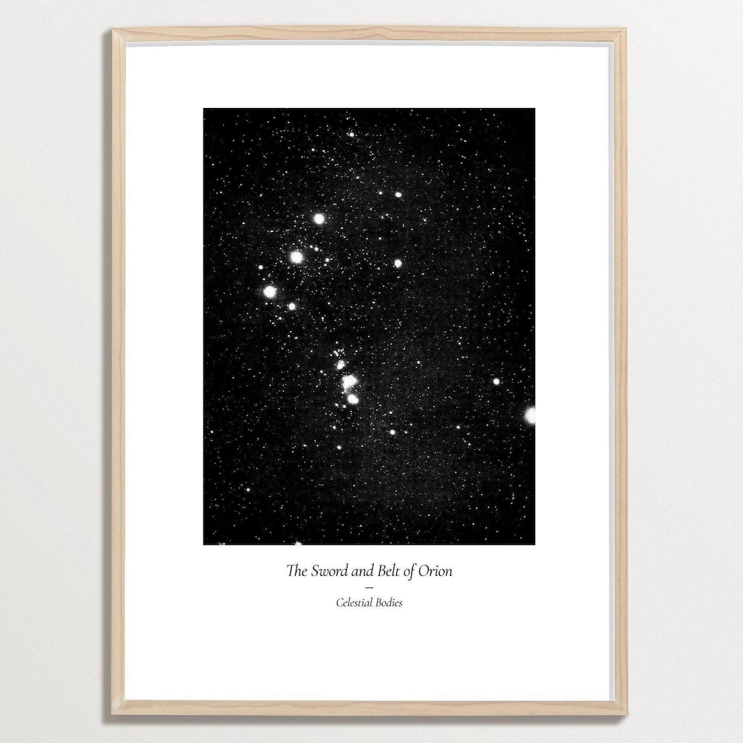 Orion Constellation Print - the Sword and Belt of Orion | Vintage ...