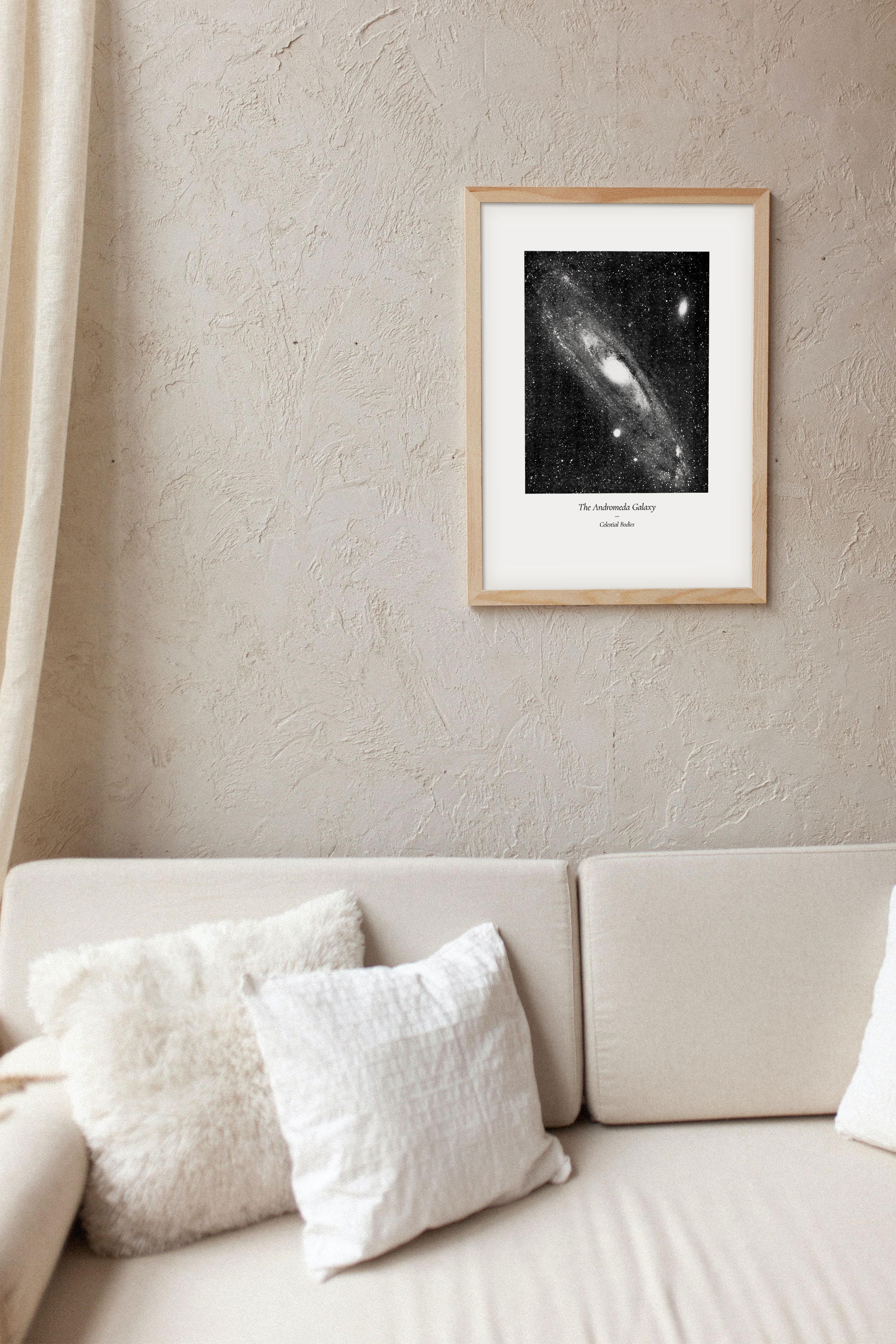 The Andromeda Galaxy | Astronomy Poster, Celestial Art Print, Black and ...