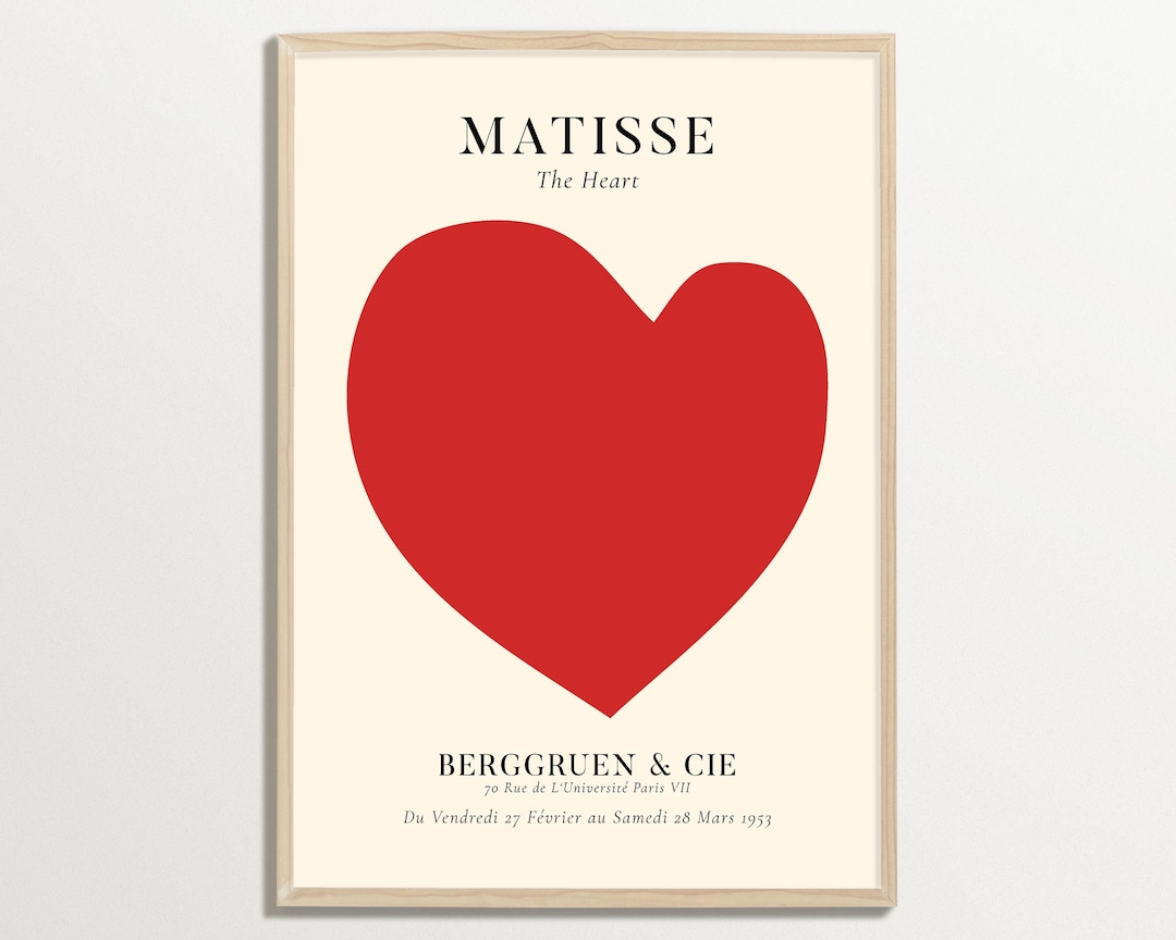 Matisse Print – the Heart Exhibition Poster Berggruen & Cie, Mid ...