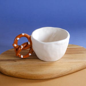 Handmade Ceramic Pretzel Mug: Unique Coffee Lover Gift, Original Design ...