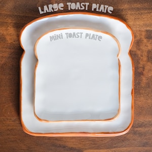 Toast Plate Large Handmade Ceramic Bakery Collection Kitchen Decor ...