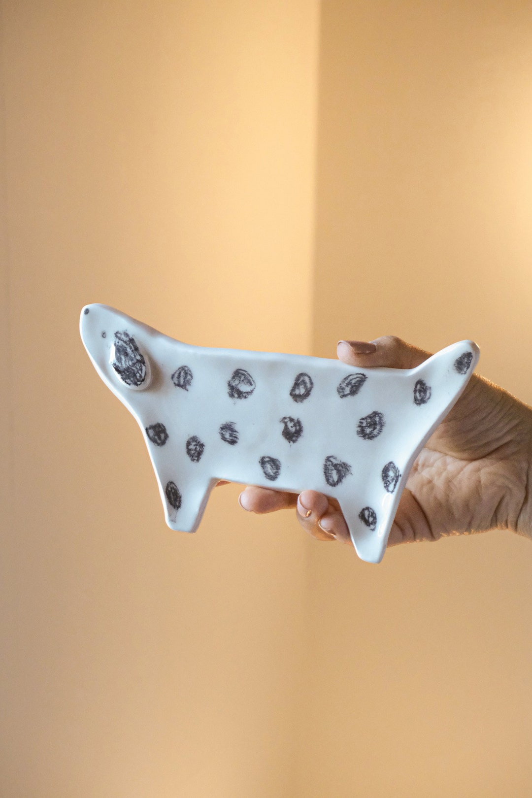 Dalmatian Dog Decorative Ceramic Plate Pottery Dish Unique Jewelry ...