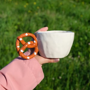 Handmade Ceramic Pretzel Mug: Unique Coffee Lover Gift, Original Design ...