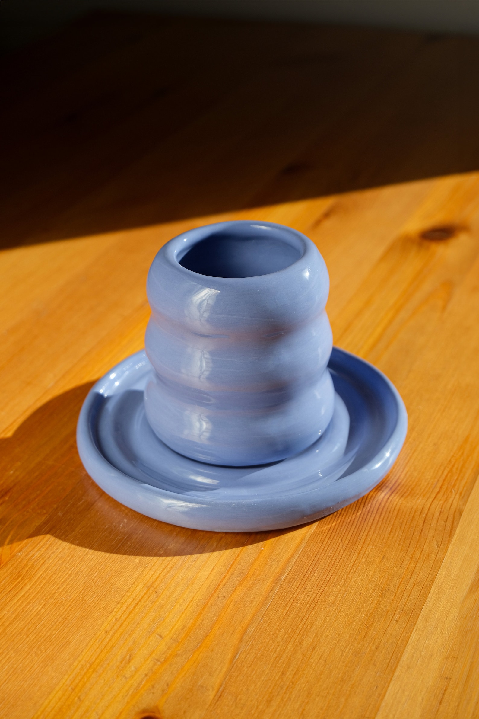 Bubble Cup Handmade Ceramic Cup With Saucer Pottery Tumbler and Coaster ...
