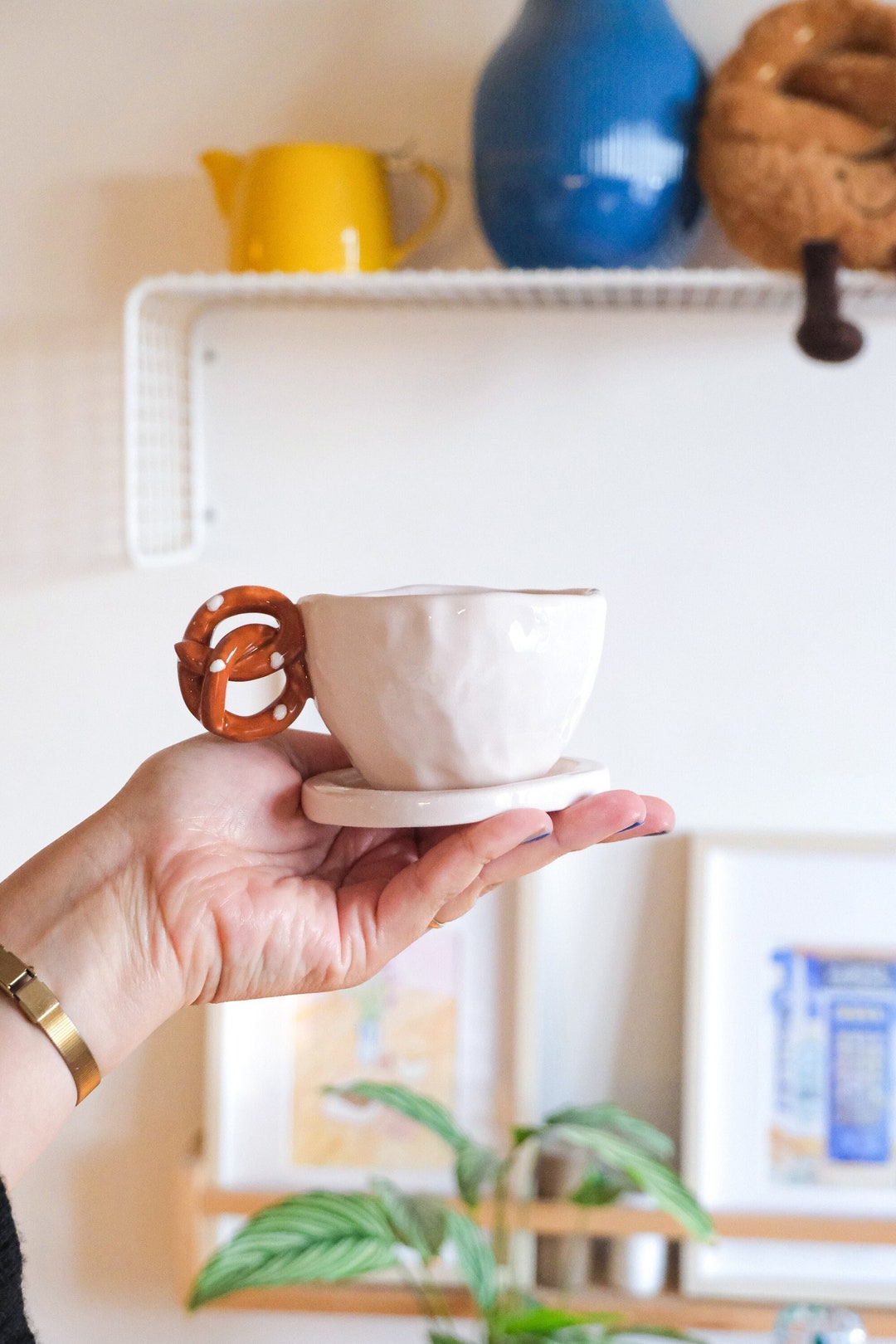 Pretzel Espresso Cup Handmade Ceramic Unique Cups for Coffee Lovers ...