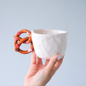 Handmade Ceramic Love Pretzel Mug: Unique Couple's Gift - Etsy