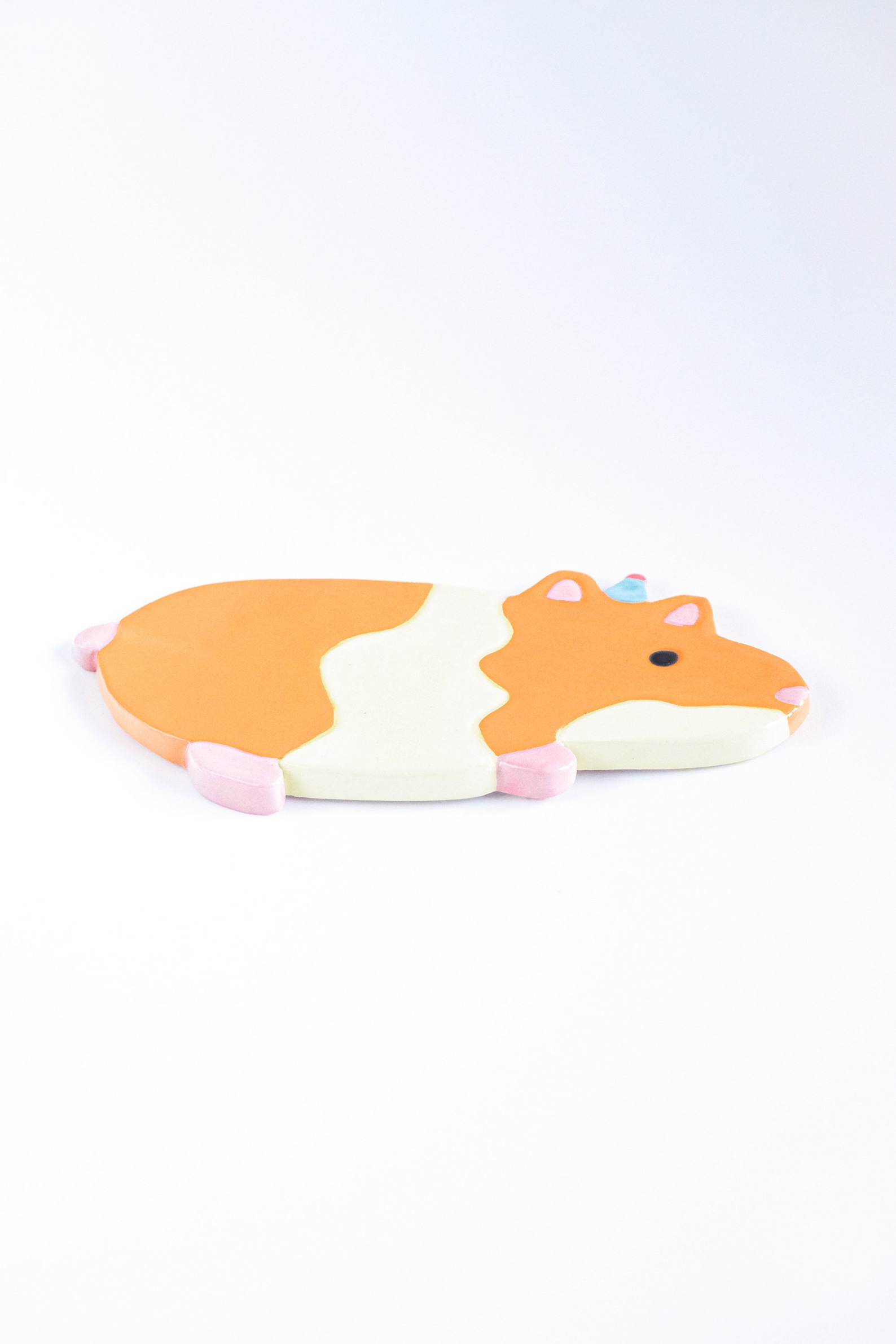 Handmade Ceramic Hamster Plate: Party Hat Jewelry Dish - Etsy