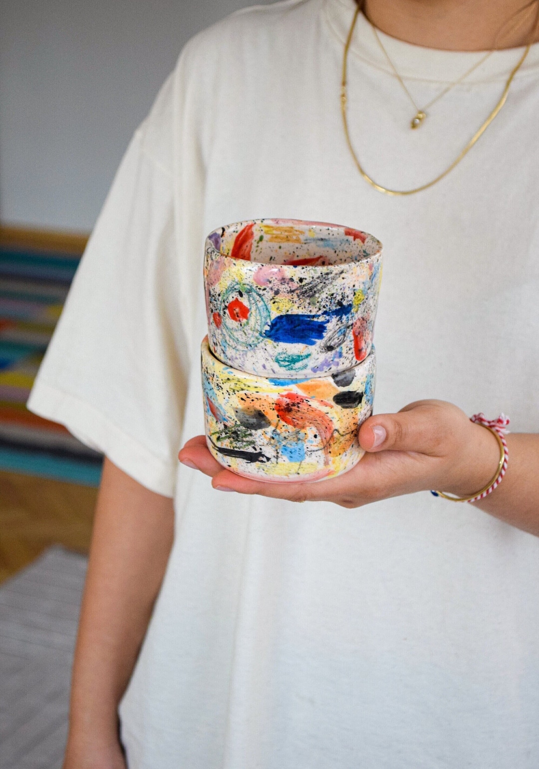 Art Cup Handmade Ceramic for Coffee, Pottery Cup Collection Decoration ...