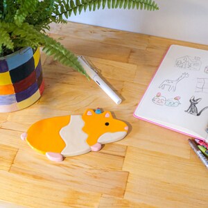 Handmade Ceramic Hamster Plate: Party Hat Jewelry Dish - Etsy