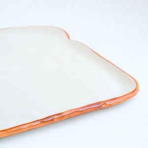 Toast Plate Large Handmade Ceramic Bakery Collection Kitchen Decor ...