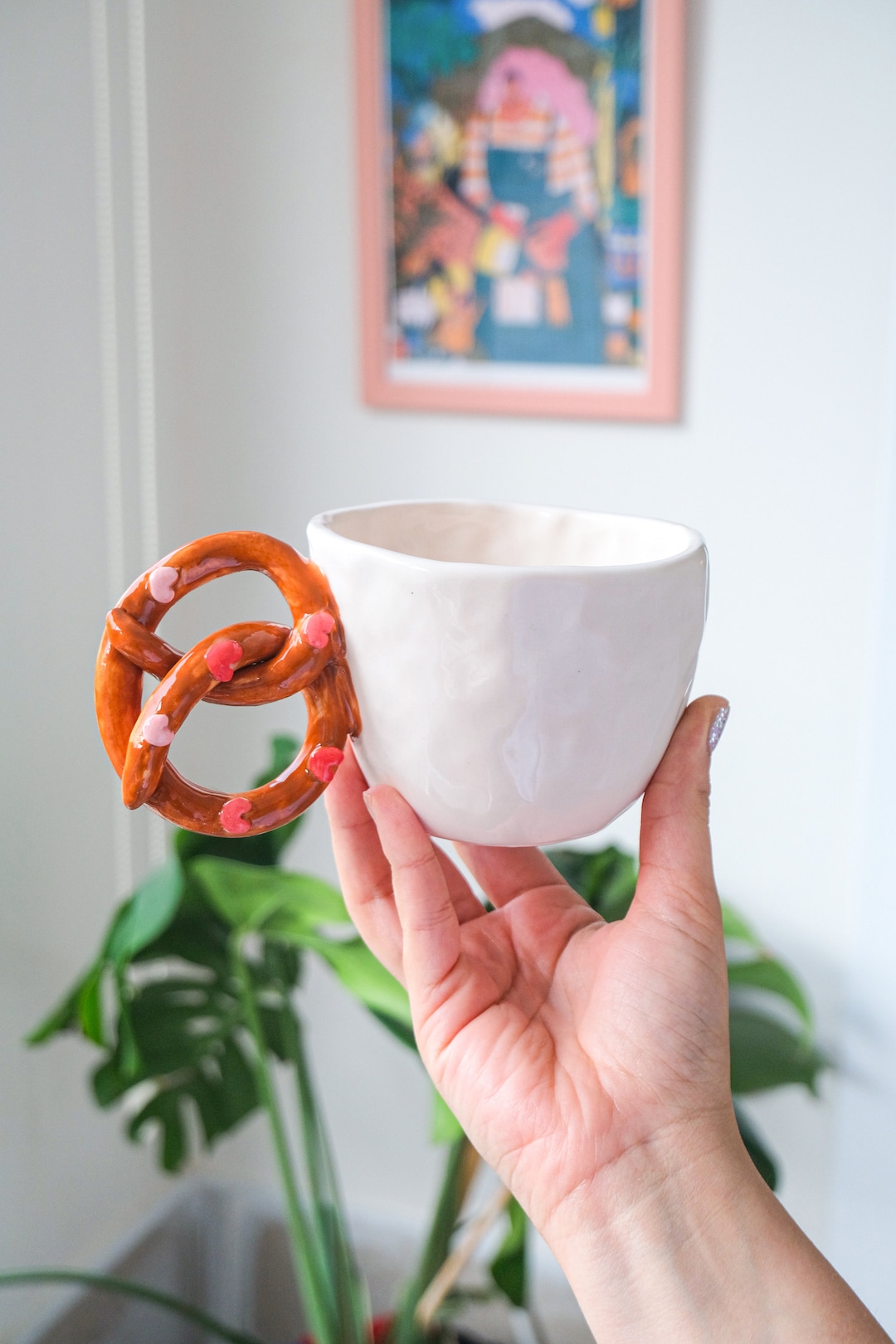 Love Pretzel Mug Cozy Ceramic Cup Feels Like a Warm Hug Unique Gift for ...