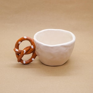 Handmade Ceramic Pretzel Mug: Unique Coffee Lover Gift, Original Design ...
