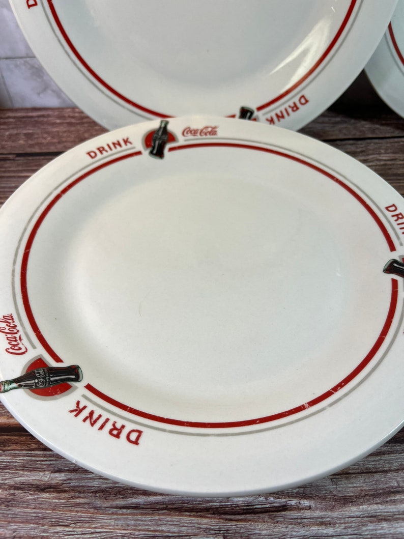 Drink Coca-cola Set of 4 Gibson Dinner Plates - Etsy