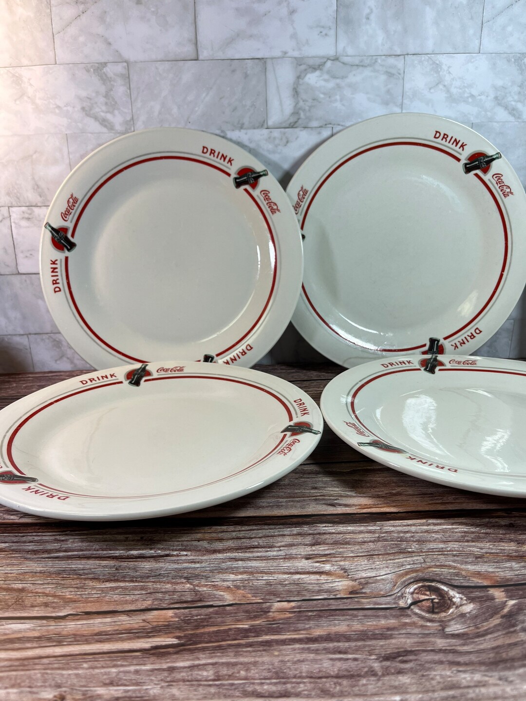 Drink Coca-cola Set of 4 Gibson Dinner Plates - Etsy