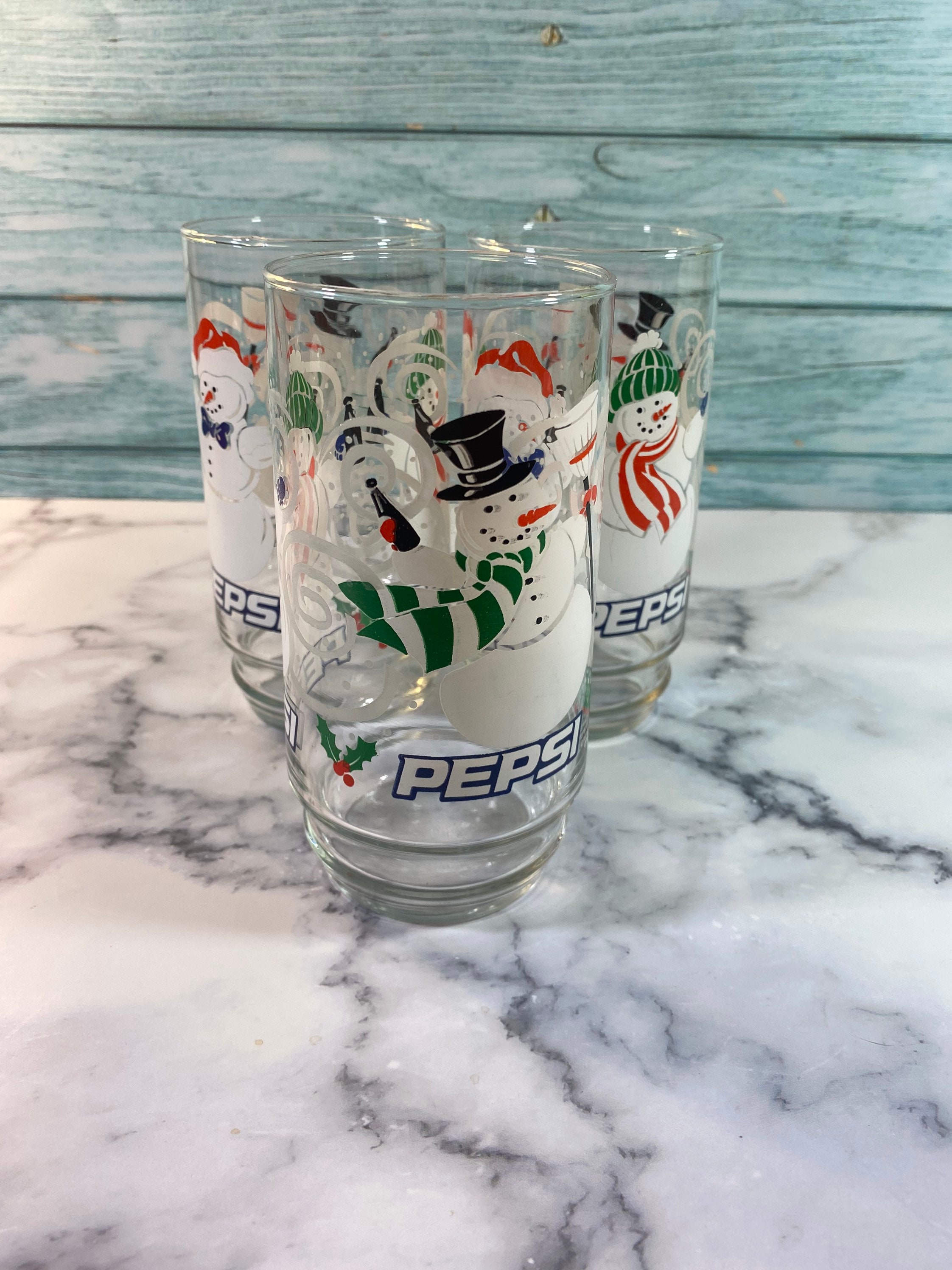 Frosty the Snowman Set of 3 Pepsi Winter Tumbler Set - Etsy