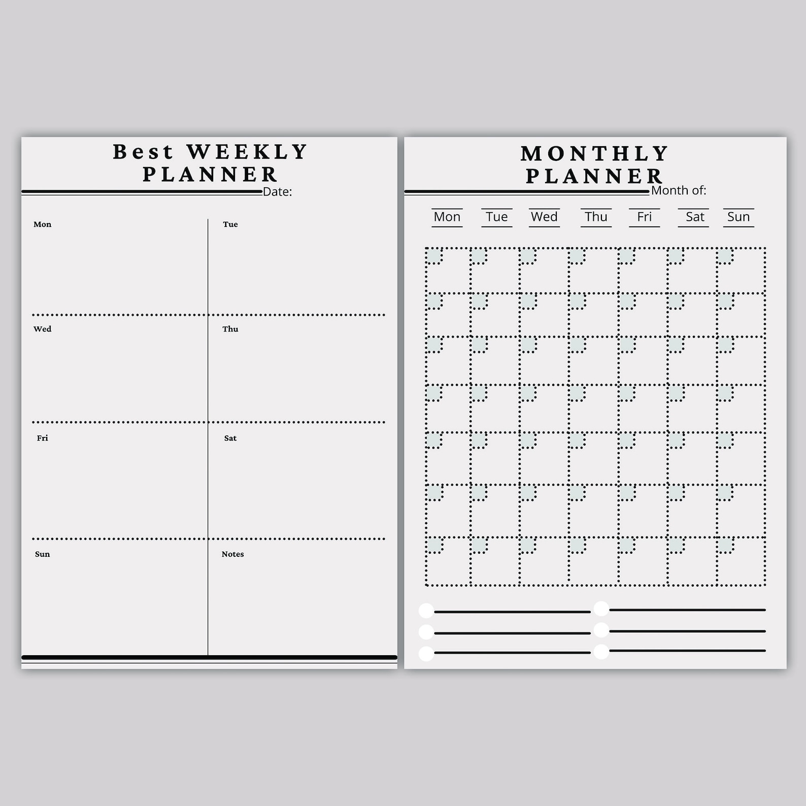 A4 Size Planner Pages, Helpful Organizer Inserts , Planner for Printing ...