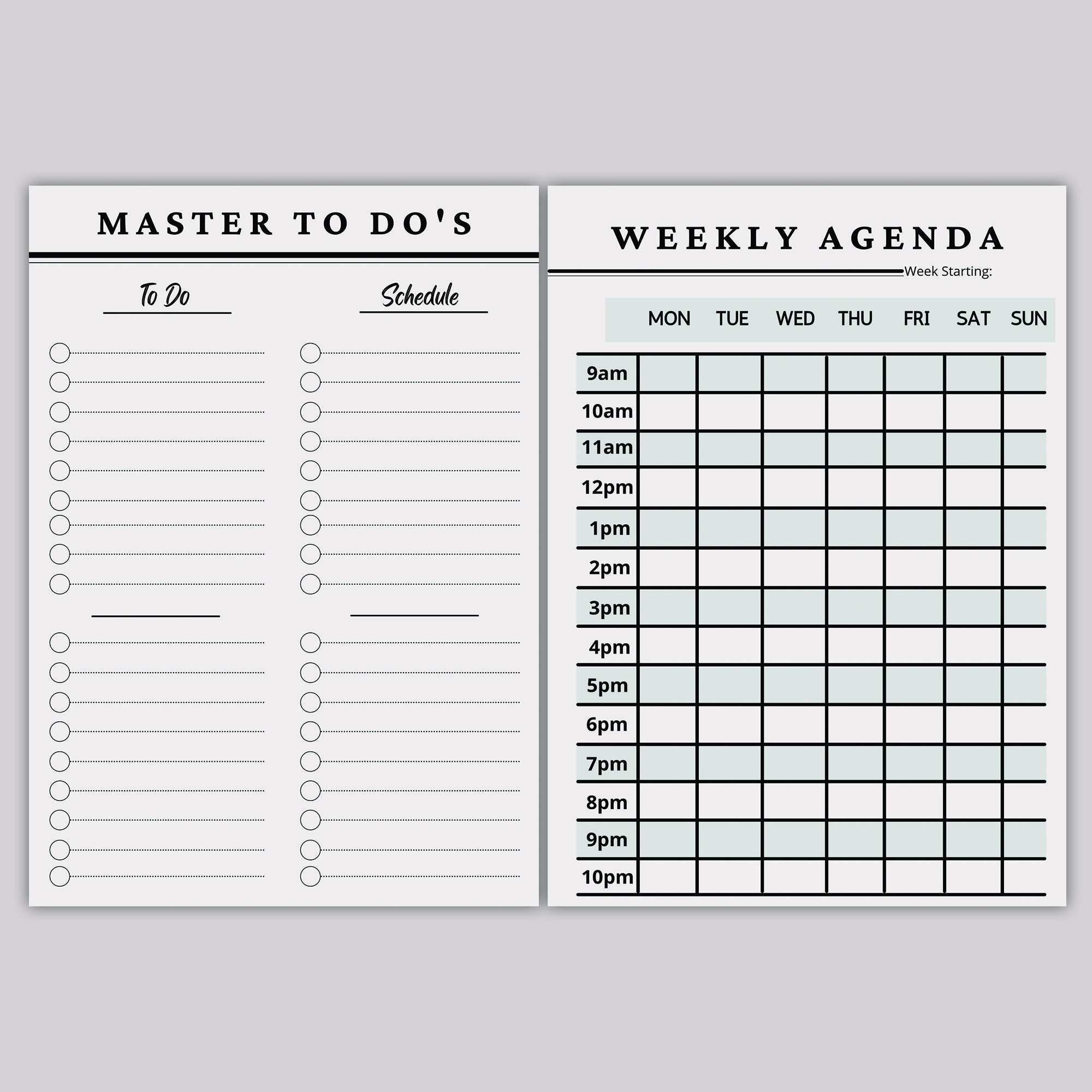 A4 Size Planner Pages, Helpful Organizer Inserts , Planner for Printing ...